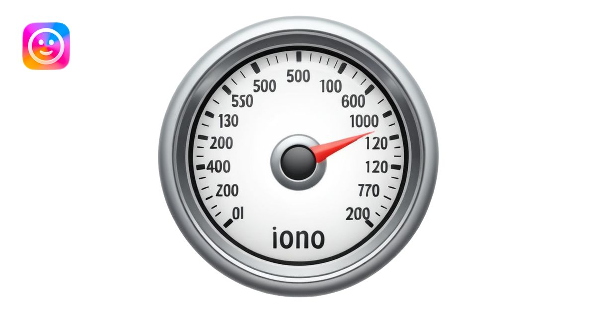 top half of simple speedometer icon for site navigation emoji | AI ...