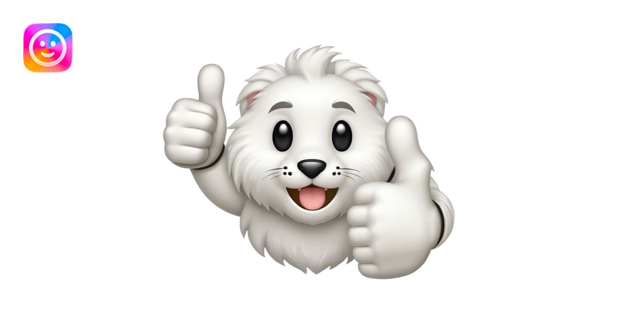 Furry white Hand thumbs emoji | AI Emoji Generator