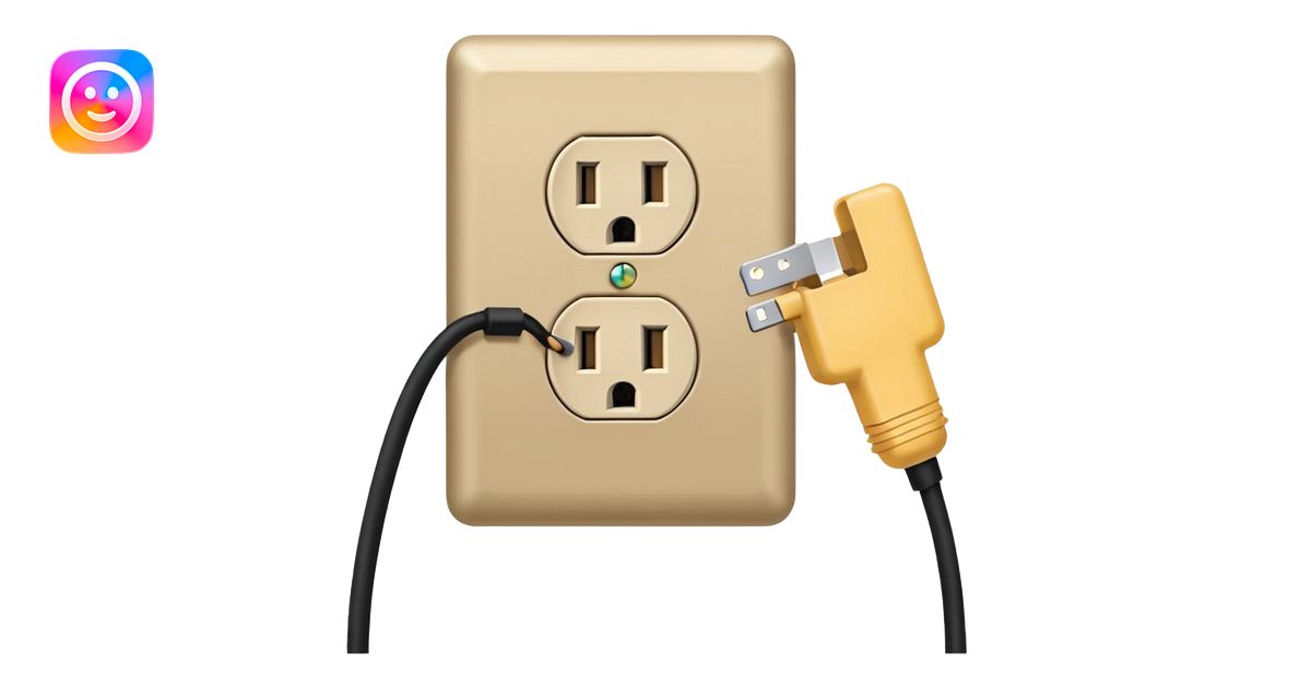 plugging a plug to an outlet emoji | AI Emoji Generator