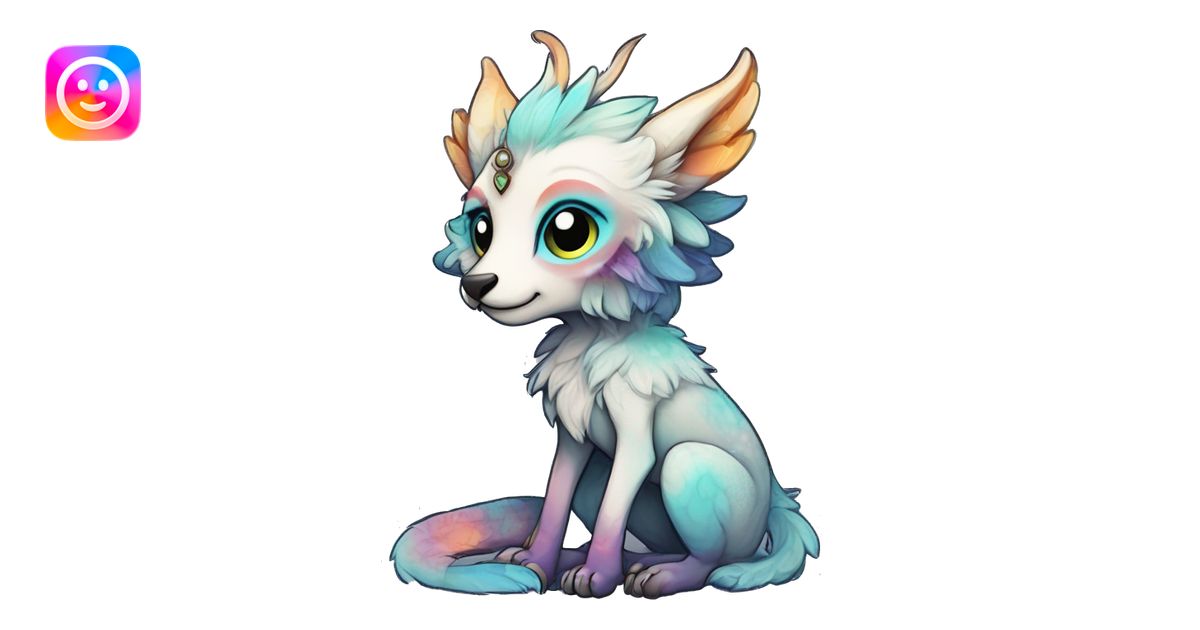 cute Kawaii edgy ethereal shy fantasy animal fursona Fionbri creature ...