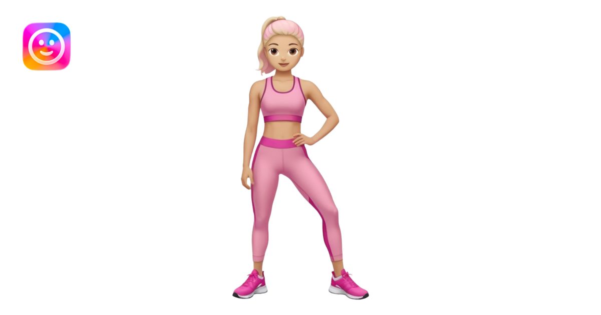 workout pink emoji | AI Emoji Generator