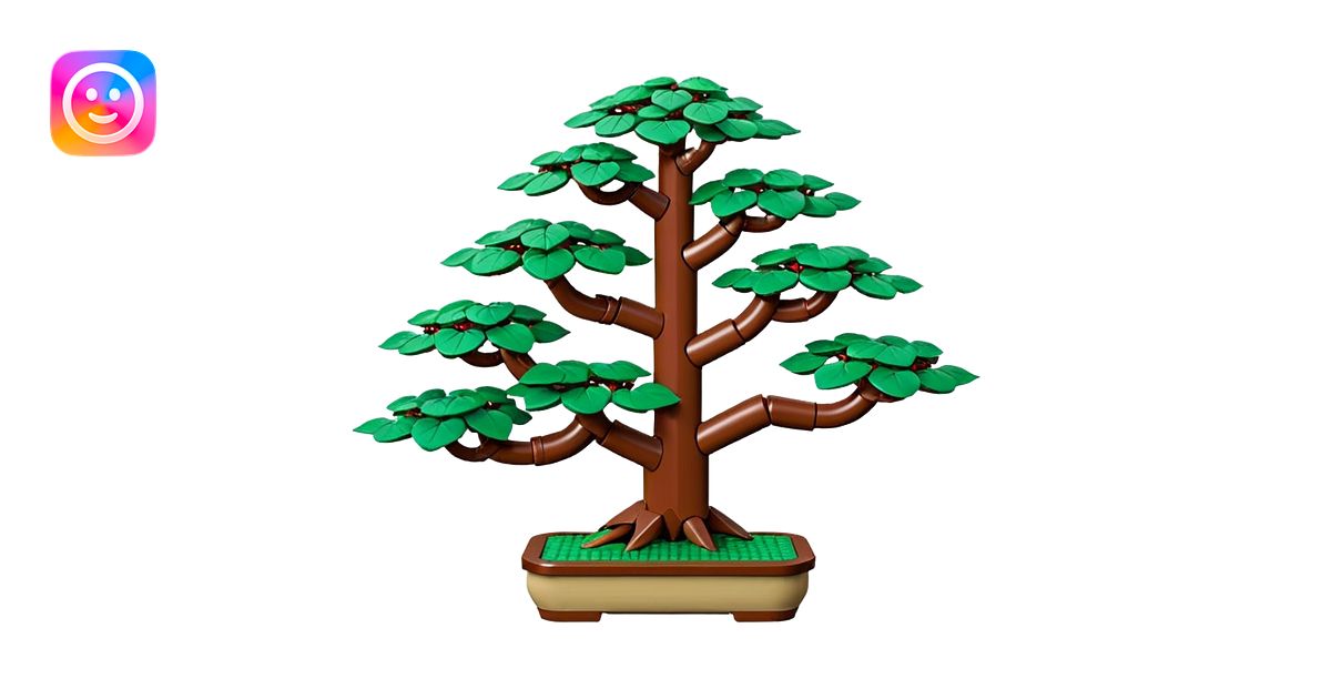 Large multi-tier Old vine standing Lego bonsai rack emoji | AI Emoji ...