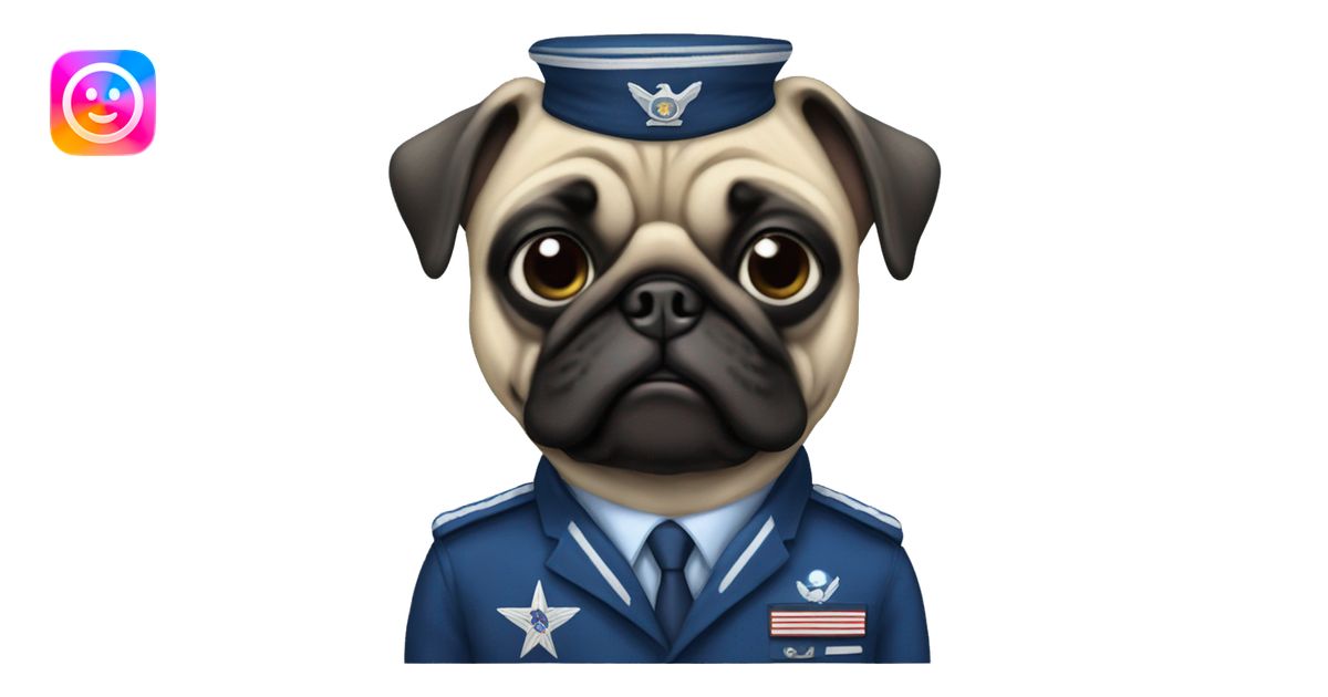 Air Force pug emoji | AI Emoji Generator