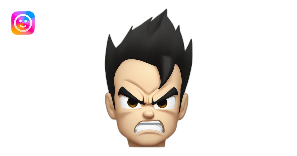 Vegeta angry emoji | AI Emoji Generator