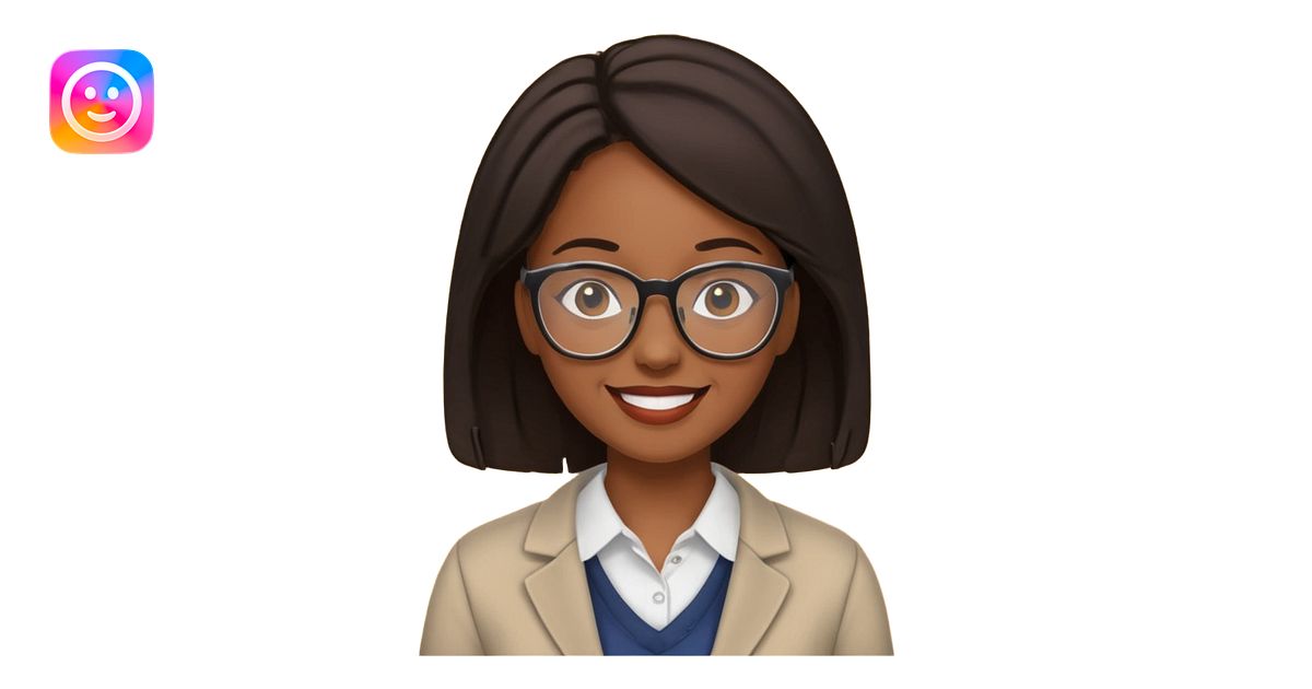 Black female teacher emoji | AI Emoji Generator