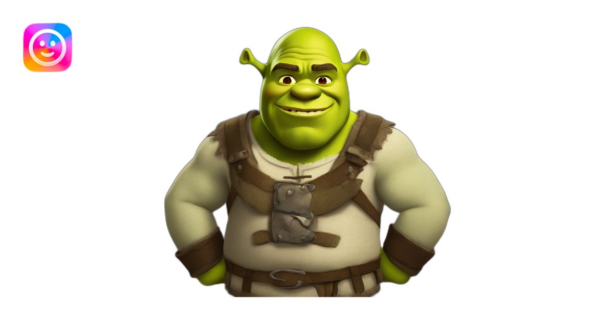 shrek with heaving chest emoji | AI Emoji Generator