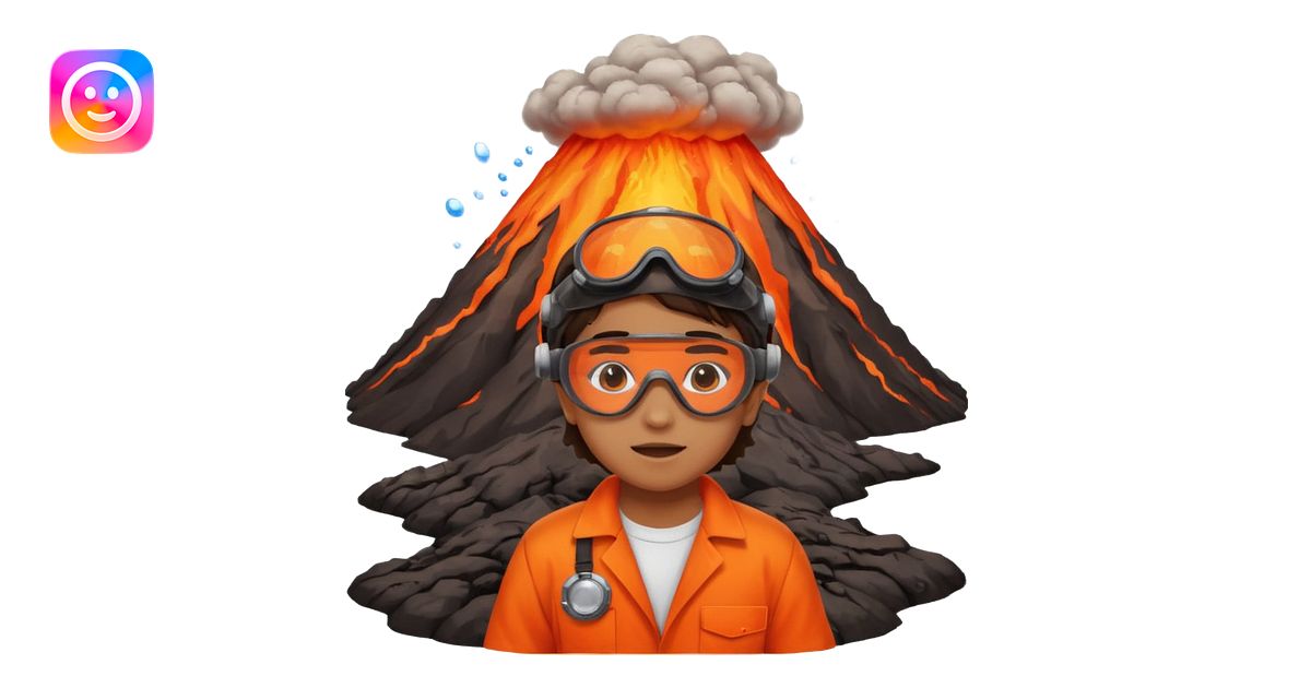 Volcano Experiment of a kid emoji | AI Emoji Generator