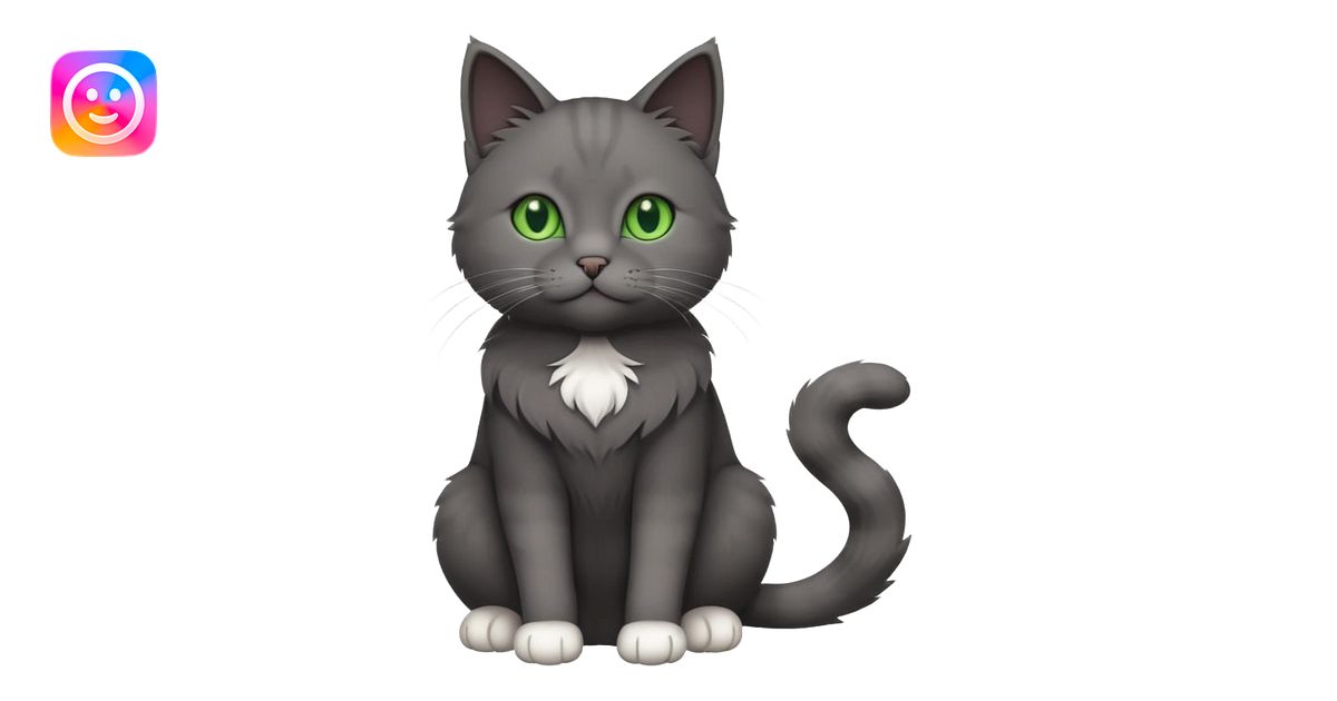 full body solid dark grey cat with green eyes, white paws and white ...