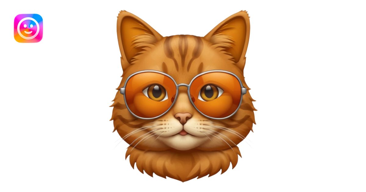 Cat wearing sunglasses emoji | AI Emoji Generator