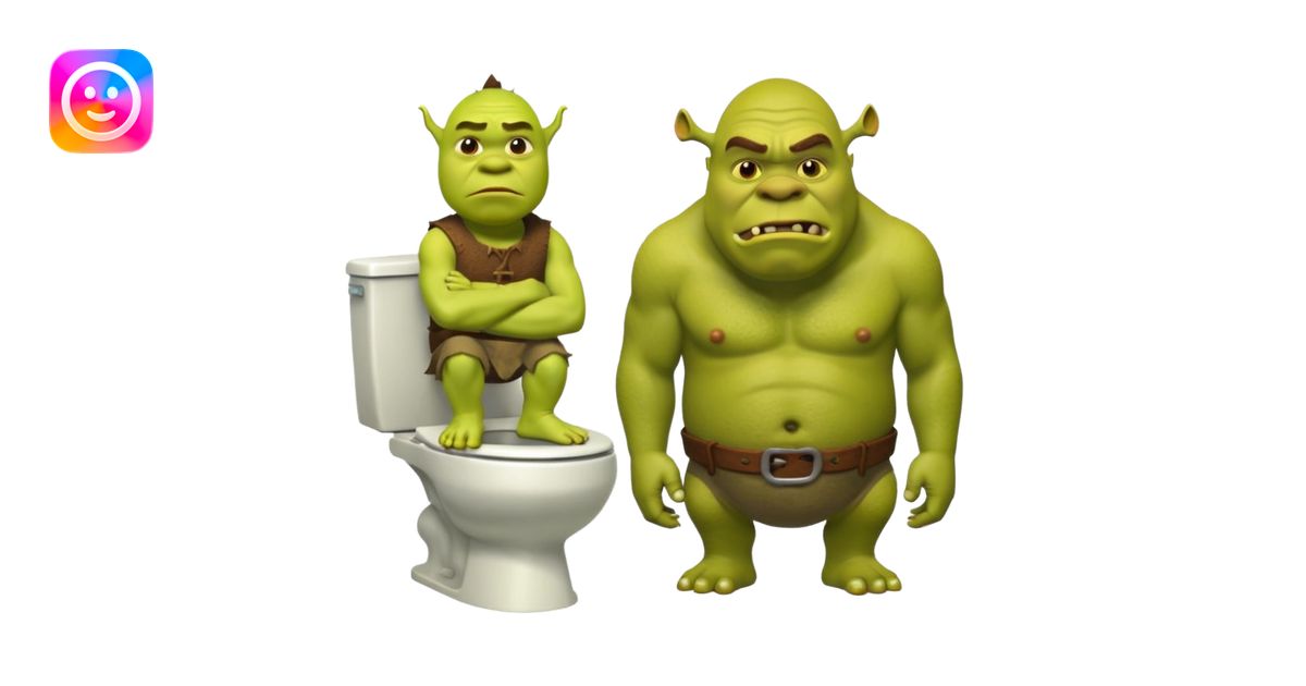 SKIBIDI toilet as Shrek emoji | AI Emoji Generator