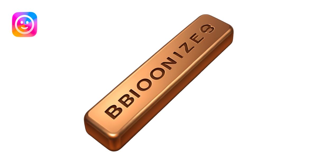 bronze bar, bronze text emoji | AI Emoji Generator