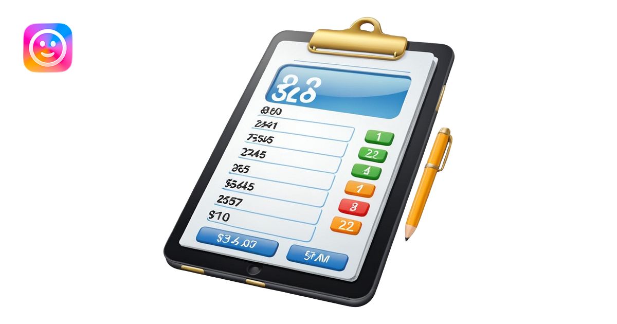 Checking and auditing estimate documents emoji | AI Emoji Generator