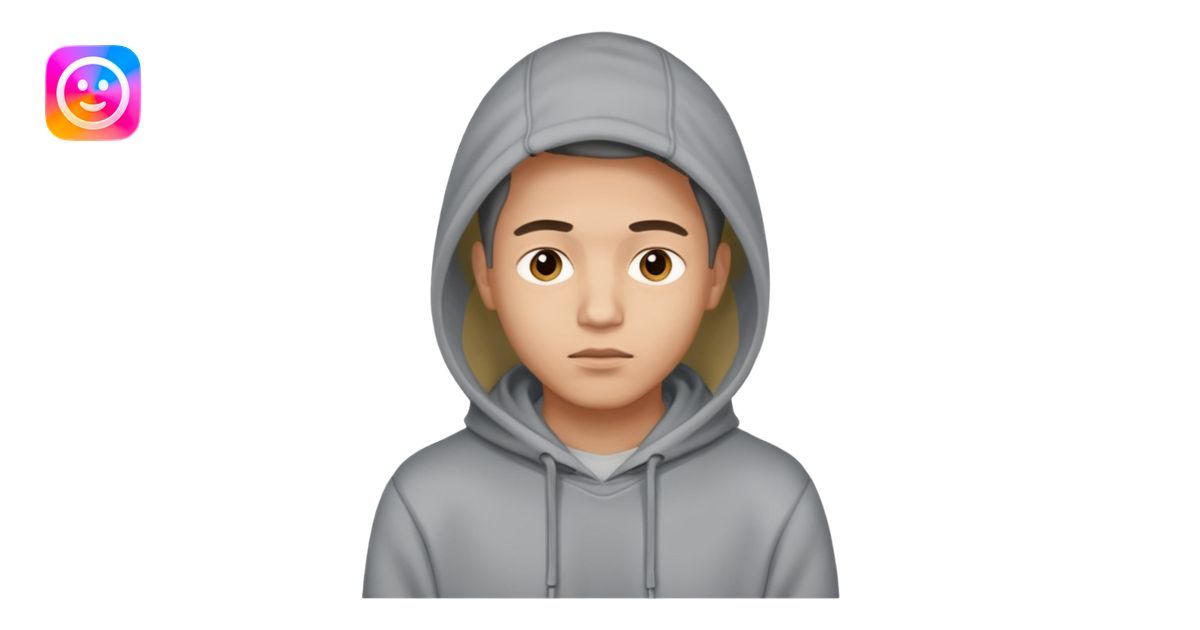 a guy wears a hoodie, his face is a mysterious, he looks pretty and ...