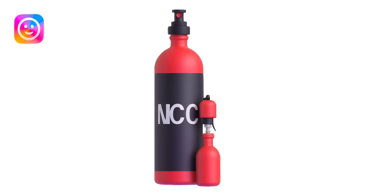 nitrous oxide bottle, racing accessory, Fast and Furious style emoji ...