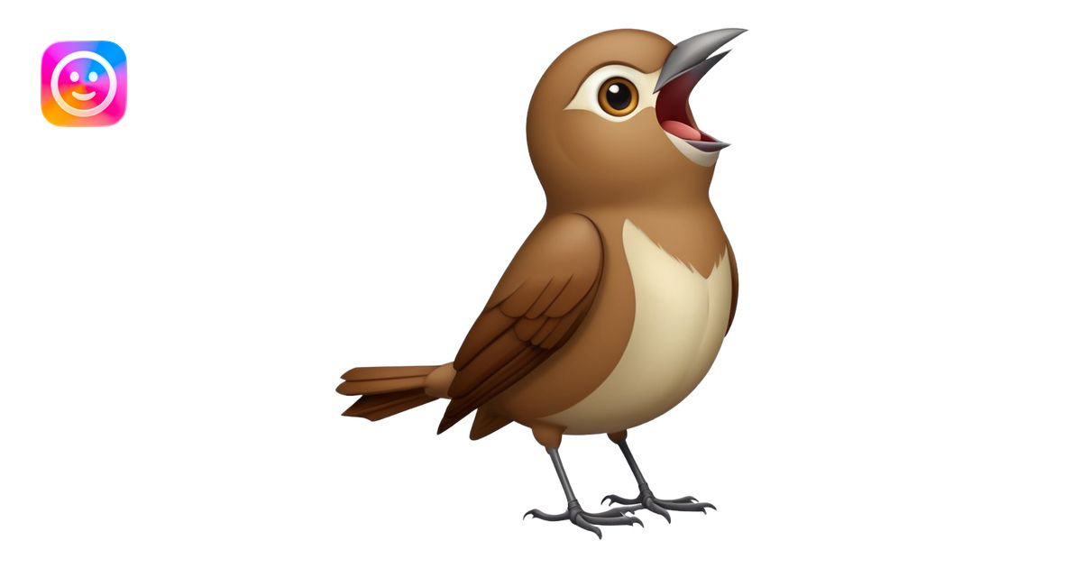 nightingale bird singing with open beak emoji | AI Emoji Generator