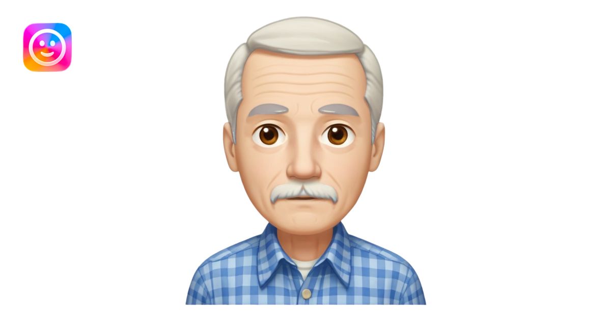 Thin elderly man with light skin. Elongated face with kind expression ...