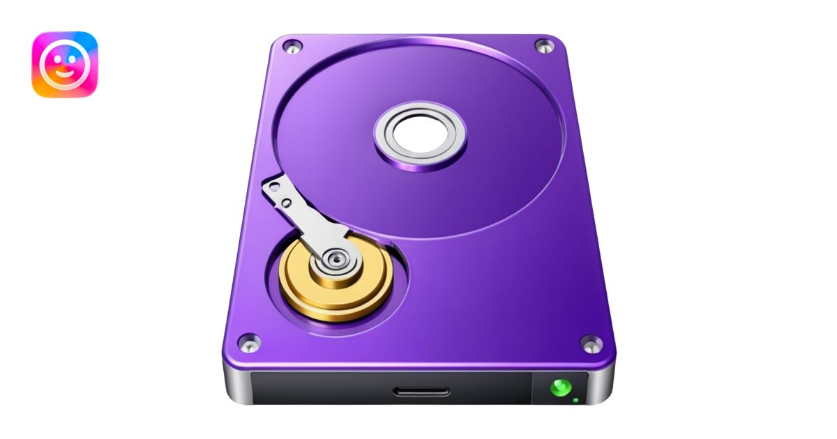 purple hdd drive emoji | AI Emoji Generator