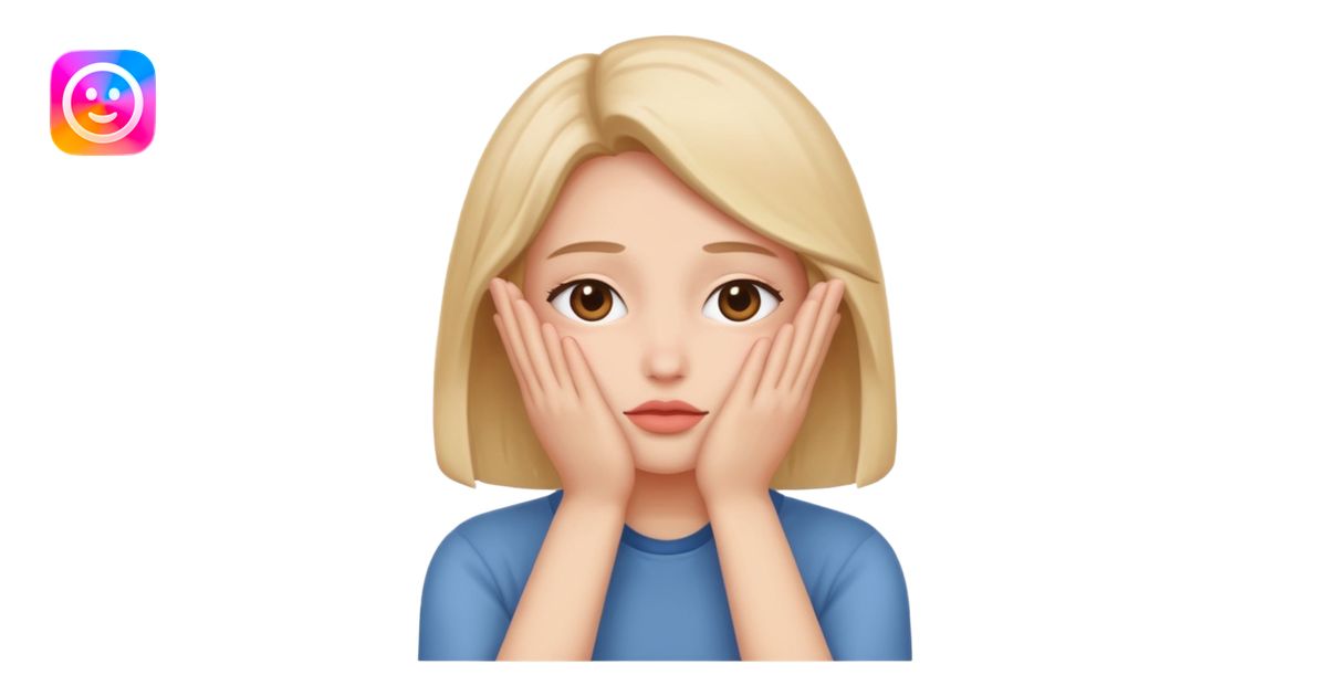 Standard smiley emoji blushing and hiding face with hands emoji | AI ...