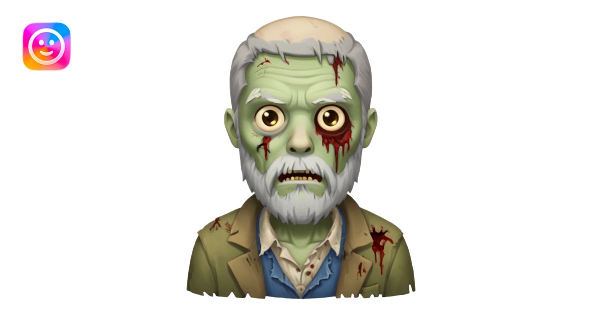 zombie with long beard emoji | AI Emoji Generator