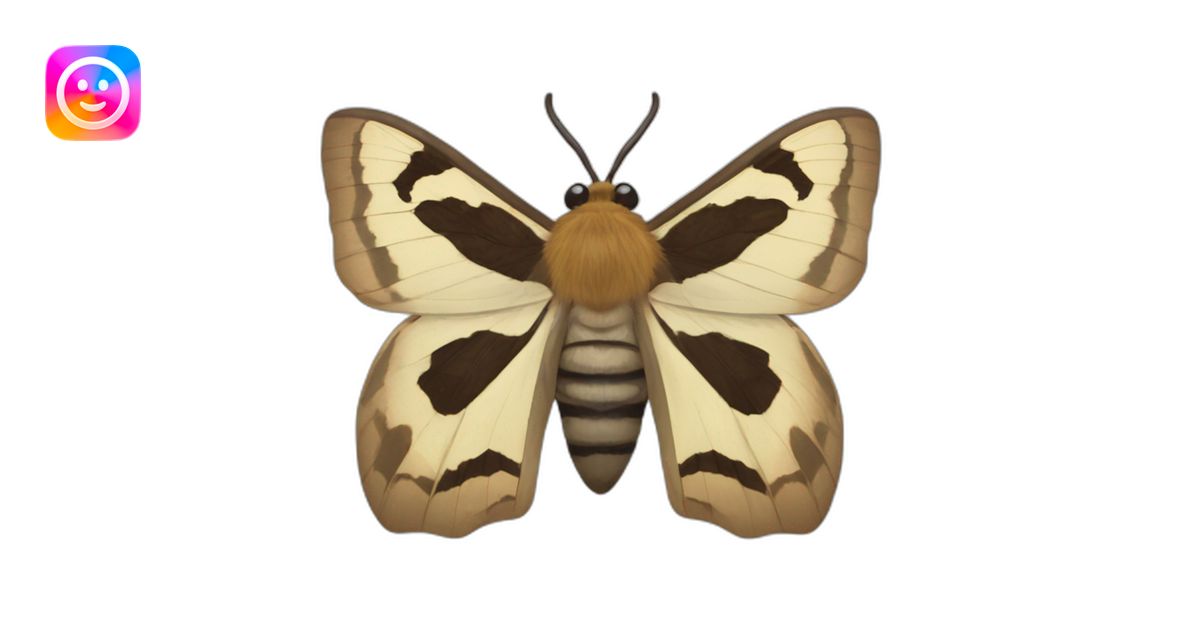 Artaxa subflava moth insect emoji | AI Emoji Generator