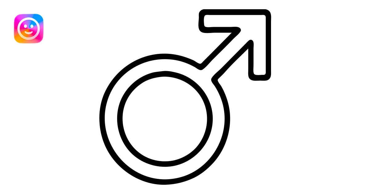 male symbol, simple, iconic, minimalistic icon style icon | AI Emoji ...