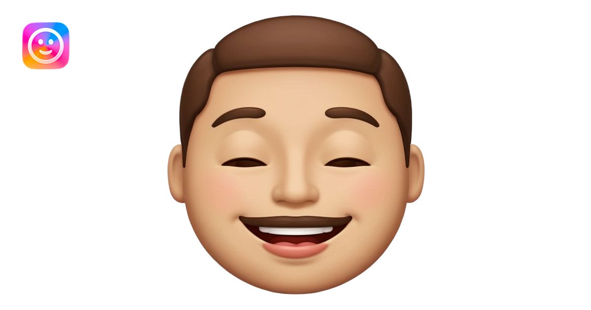 A male emoji with big fat lips with it’s eyes closed emoji | AI Emoji ...