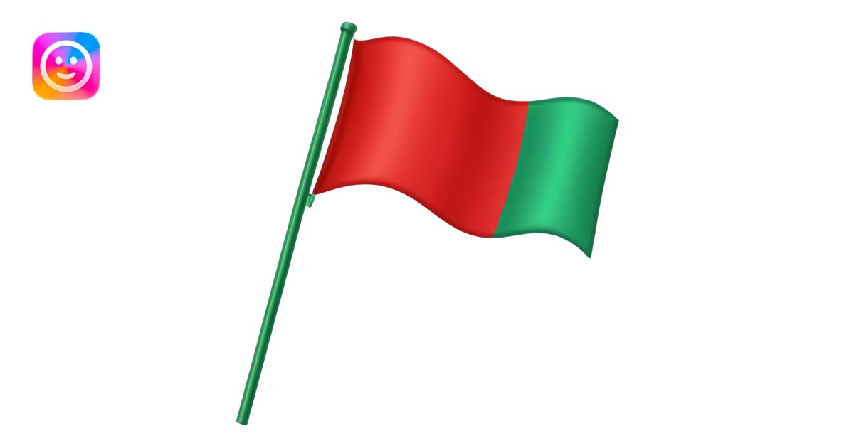 same green flag that red emoji | AI Emoji Generator