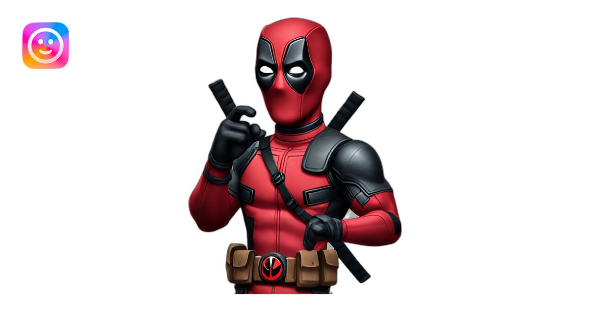 Deadpool waving emoji | AI Emoji Generator