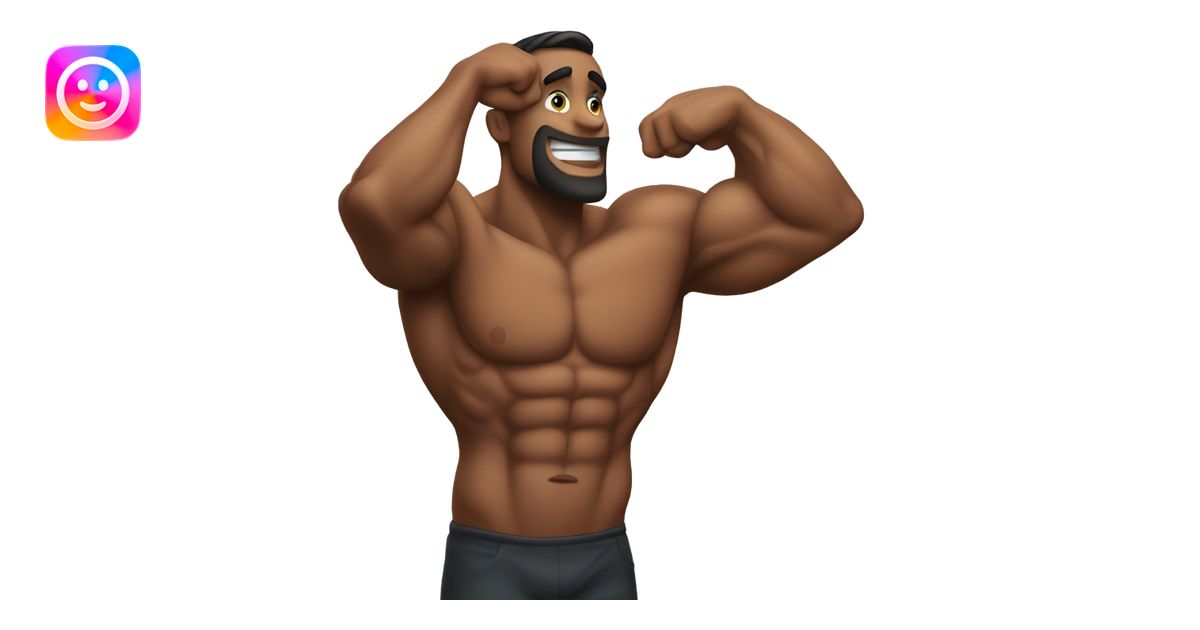 Triceps black emoji | AI Emoji Generator