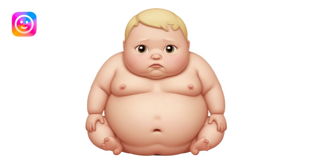 sad fat baby emoji | AI Emoji Generator
