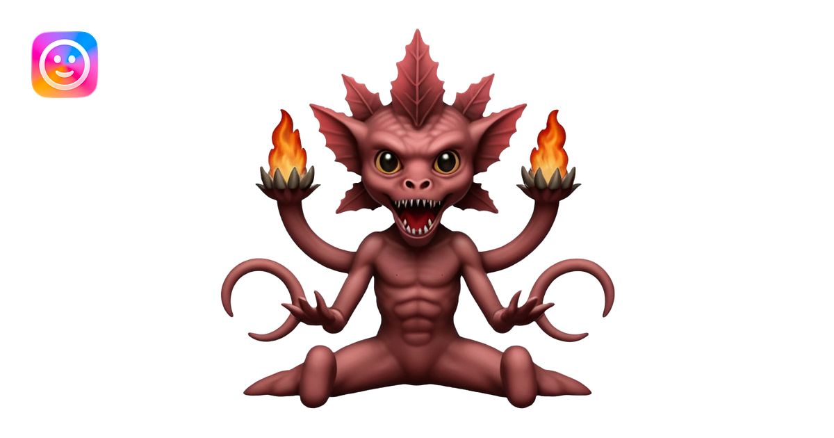 Demogorgon from stranger things emoji | AI Emoji Generator