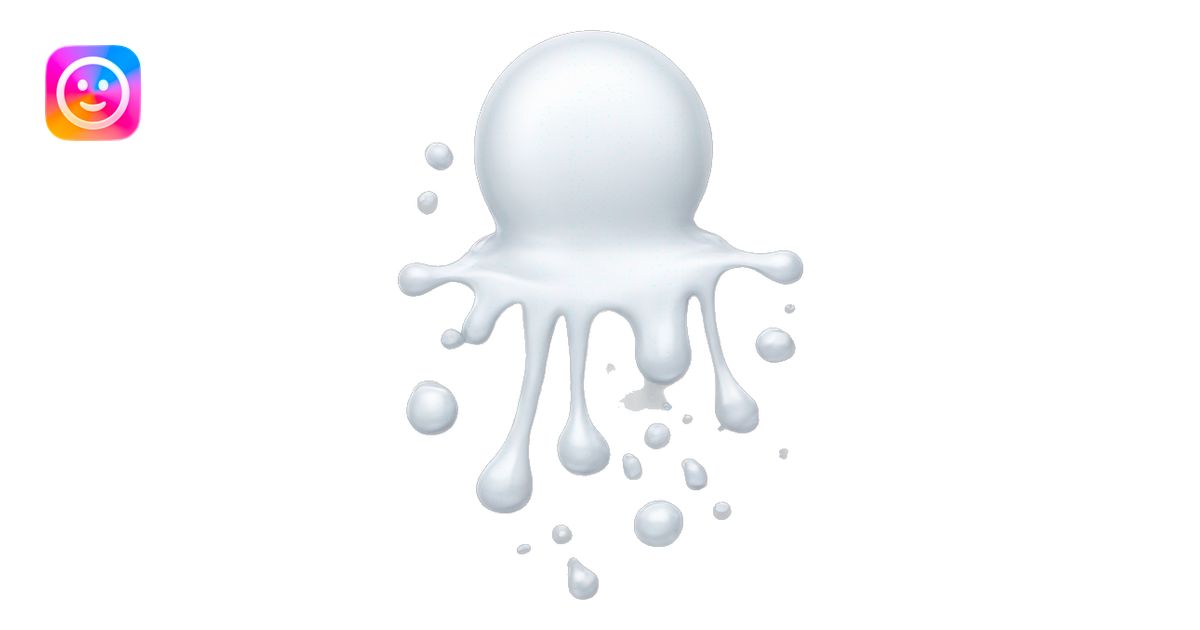 White liquid spill emoji | AI Emoji Generator