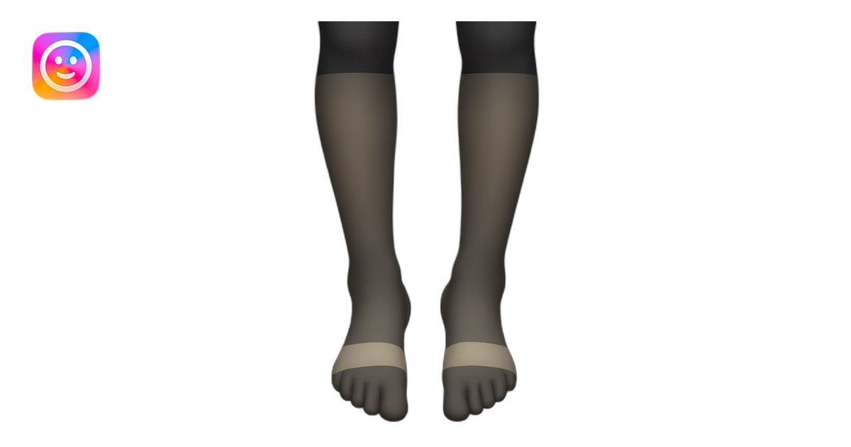 Feet in tights corporal color with reinforced toes emoji | AI Emoji ...