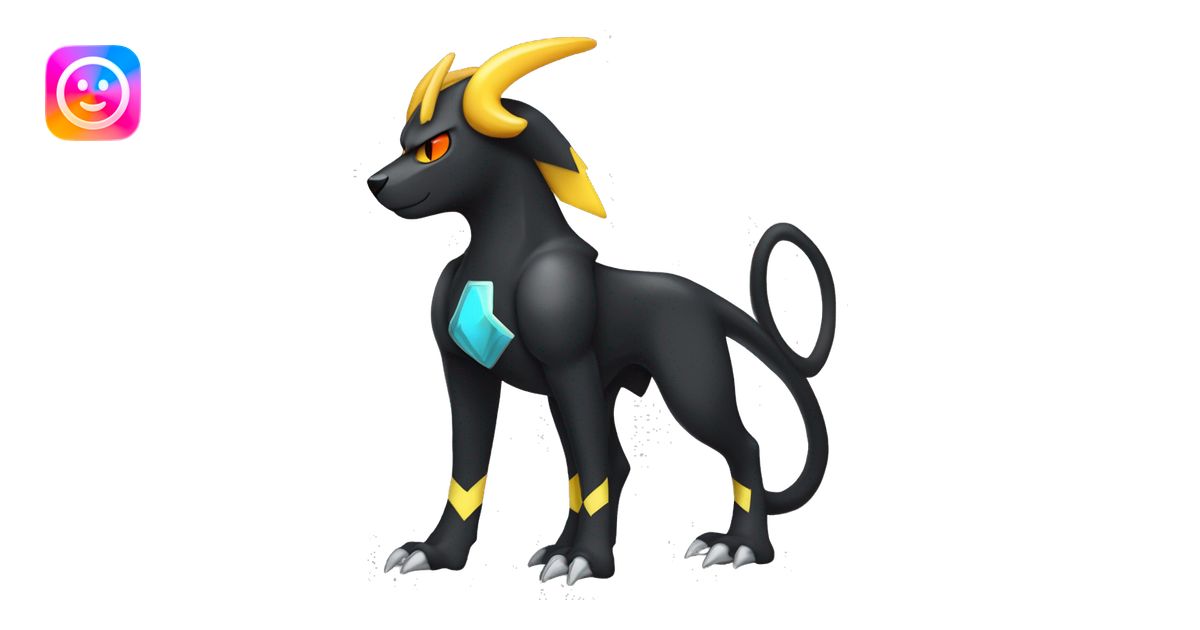 Cool Edgy Houndoom-Luxray Fakémon Digimon with Edgy markings, full body ...