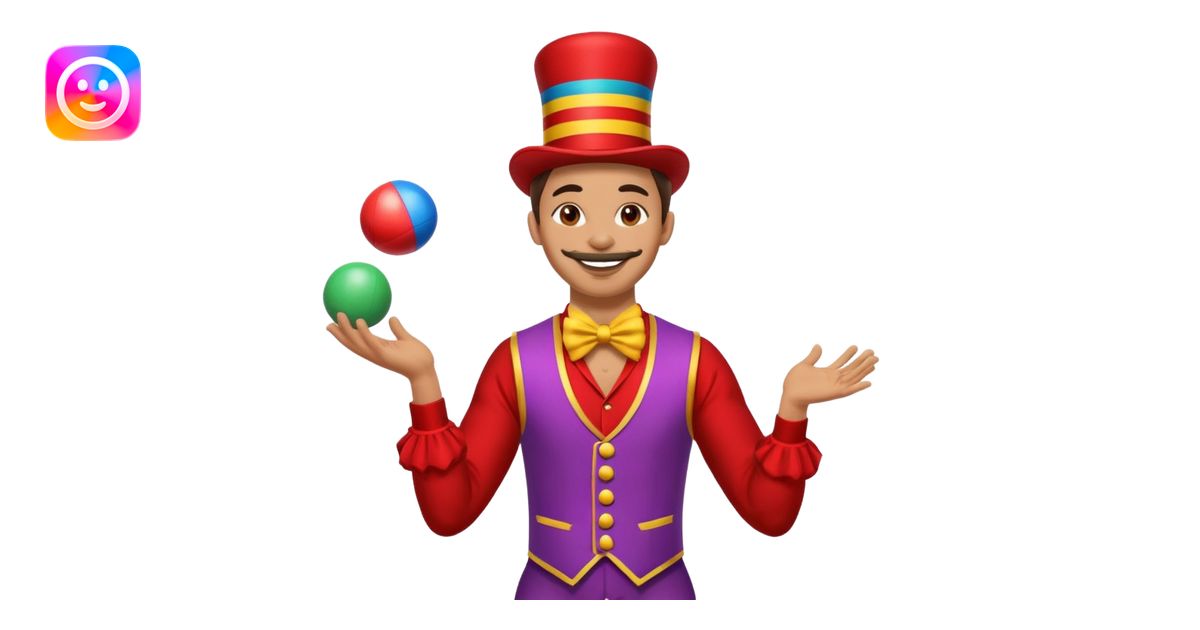 a Circus juggler juggling two balls emoji | AI Emoji Generator