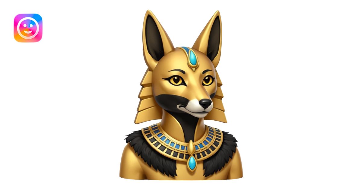 Anubis (A Egypt Fox) emoji | AI Emoji Generator