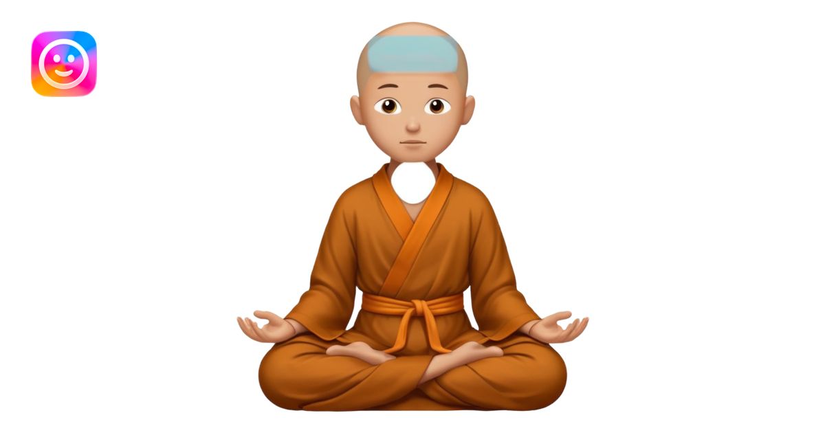 monk meditating in a peaceful way emoji | AI Emoji Generator