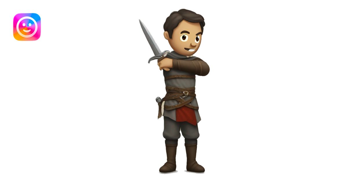 dagger guy medieval emoji | AI Emoji Generator