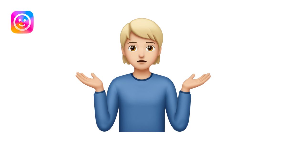 shrug shoulders emoji | AI Emoji Generator
