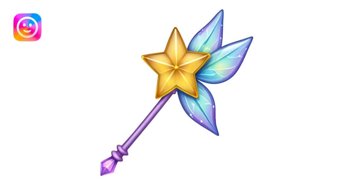Fairy wand with magic emoji | AI Emoji Generator