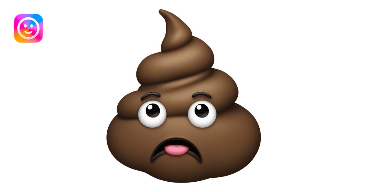 Funny looking poop emoji | AI Emoji Generator