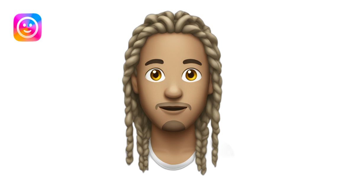 white rapper young multi with short dreadlocks emoji | AI Emoji Generator