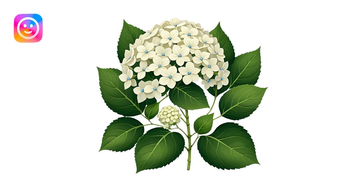 22 White Hortens emoji | AI Emoji Generator