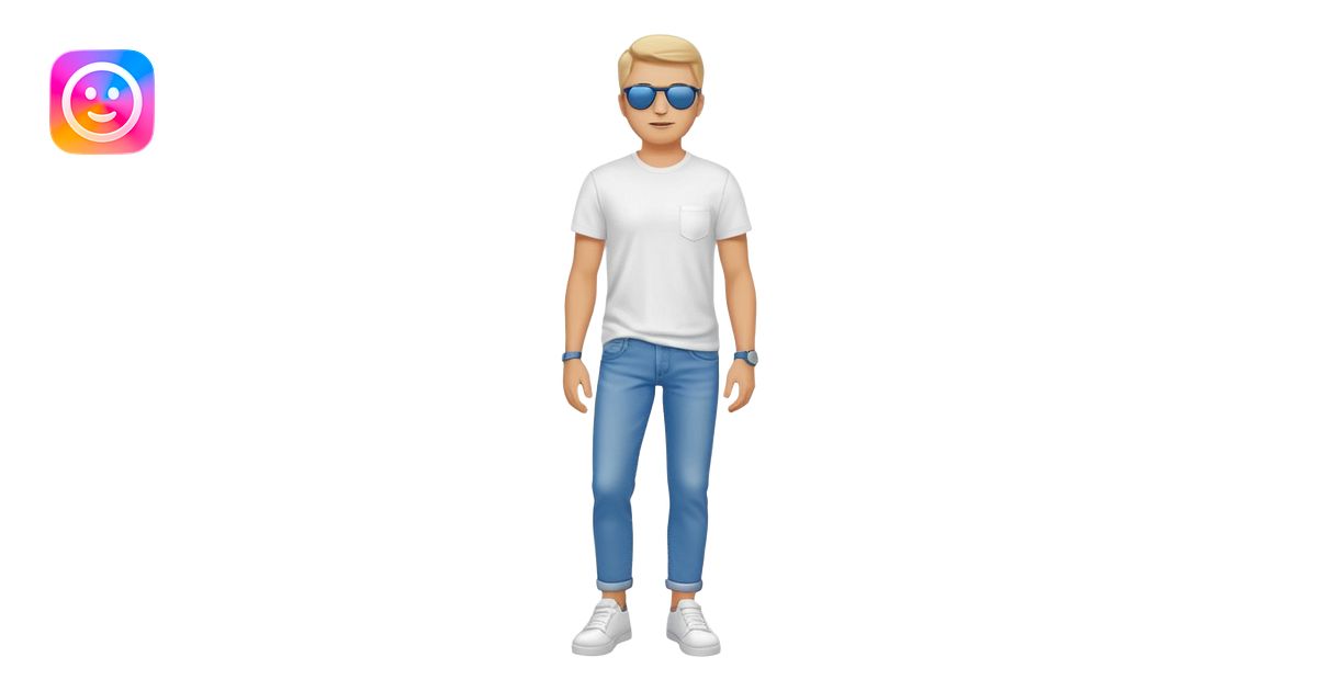 white male model wearing sunglasses full body emoji | AI Emoji Generator