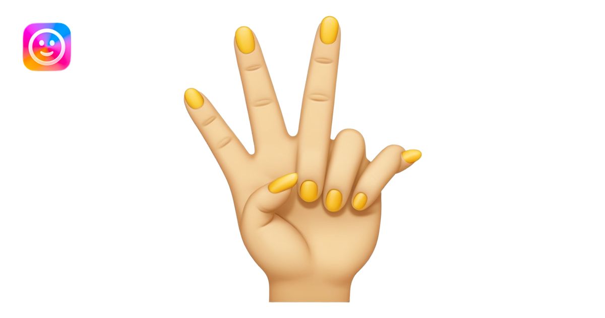 A minimal, emoji-style hand icon similar to the classic middle finger ...