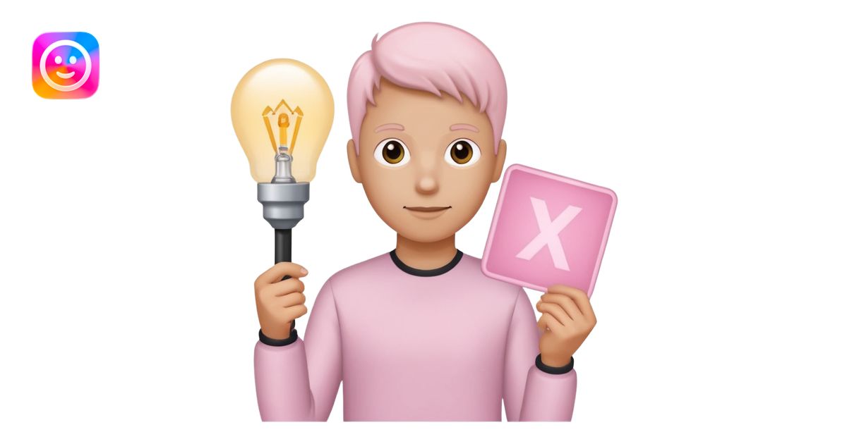 yorkshire holding a light pink danke schön sign emoji | AI Emoji Generator
