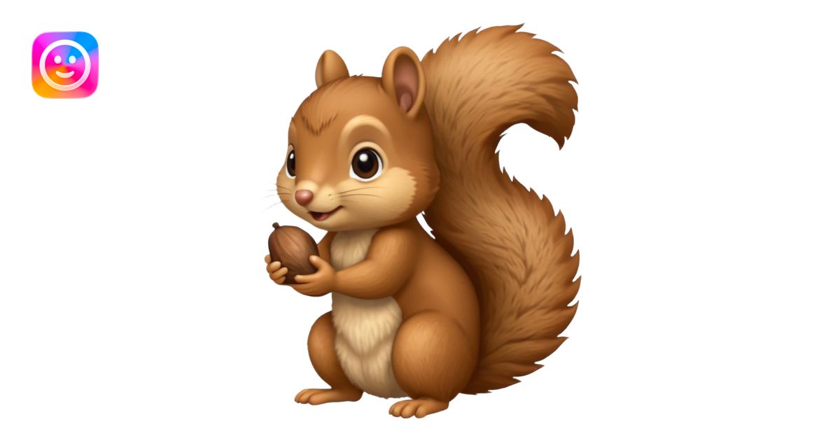 baby squirrel hold a acorn emoji | AI Emoji Generator