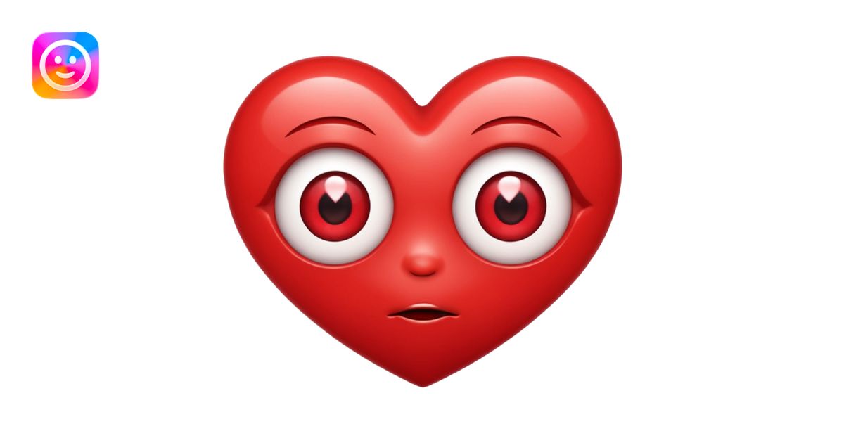 A kids Eyes popping out shaped like hearts emoji | AI Emoji Generator