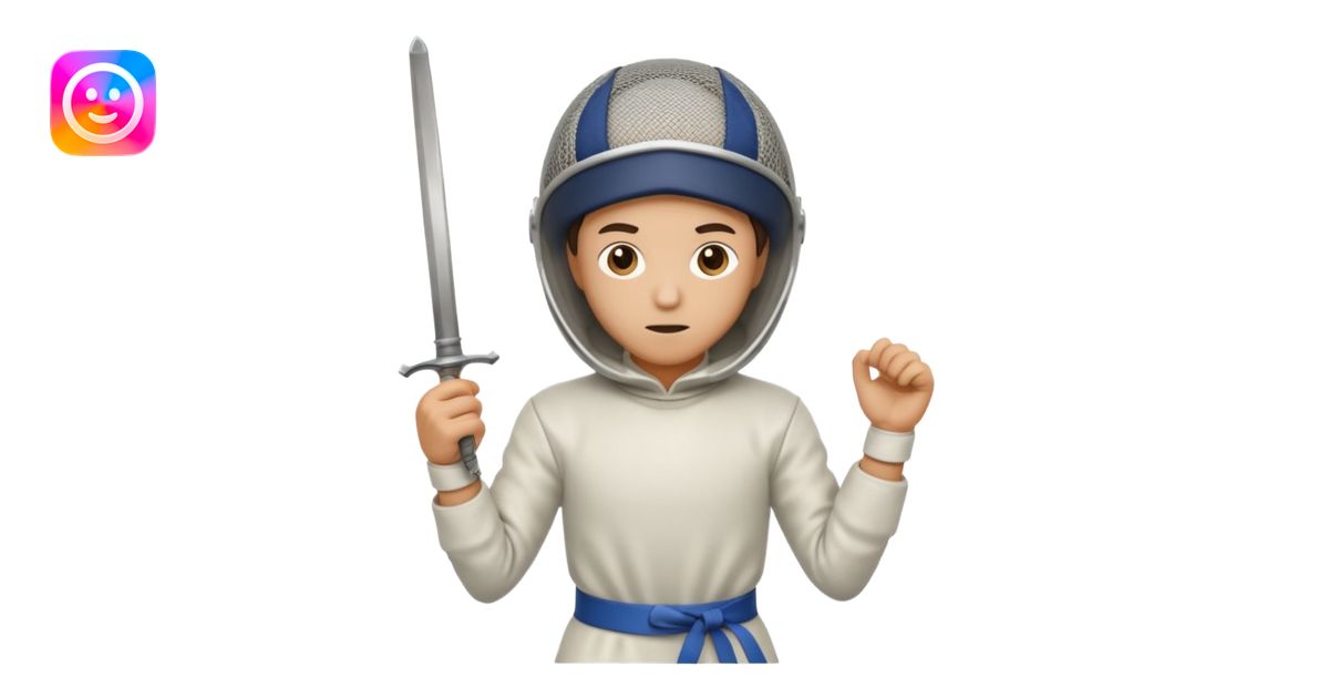 Tiger FEncing emoji | AI Emoji Generator