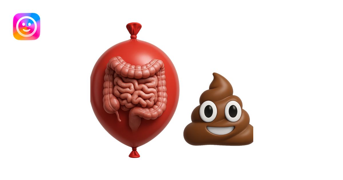 intestino umano anatomico chiuso in un palloncino rosso che simboleggia ...